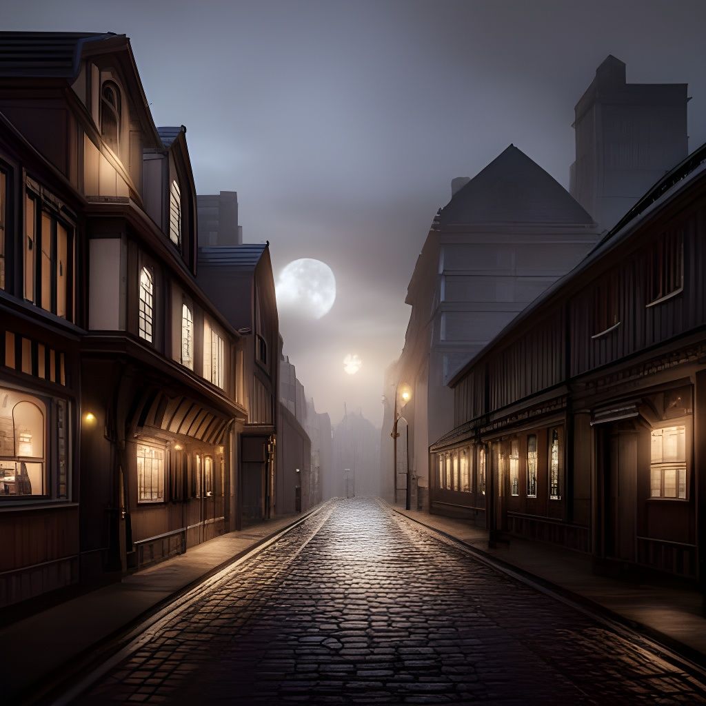 1880s misty London street - AI Generated Artwork - NightCafe Creator