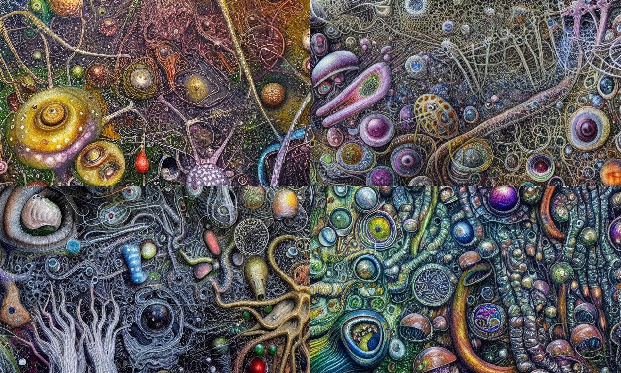 Alien Microbial Swarm - AI Generated Artwork - NightCafe Creator