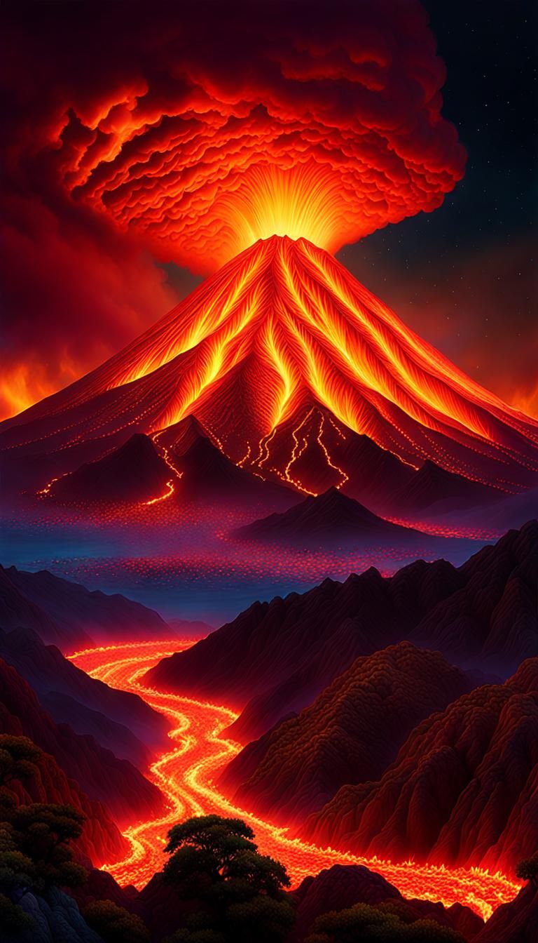 Eruption 🌋 - AI Generated Artwork - NightCafe Creator