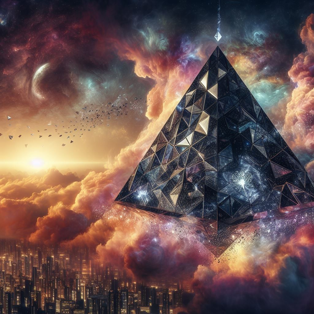 Black diamond pyramid spaceship | @zala - AI Generated Artwork ...