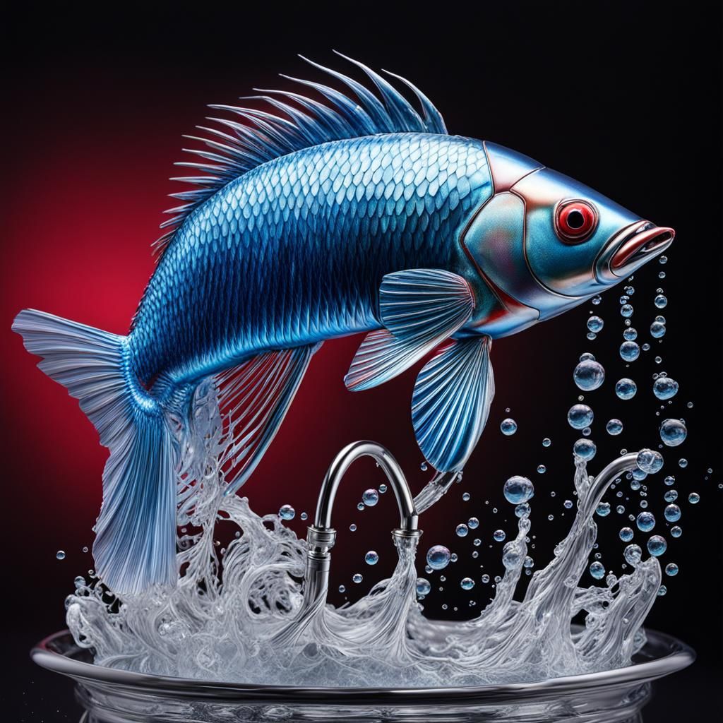 The jump of fish - AI Generated Artwork - NightCafe Creator