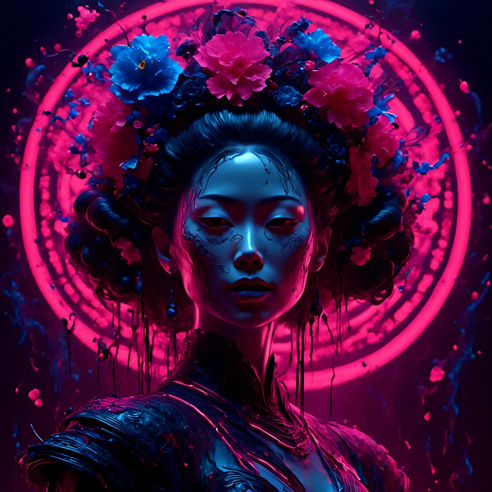 Neon Geisha - AI Generated Artwork - NightCafe Creator