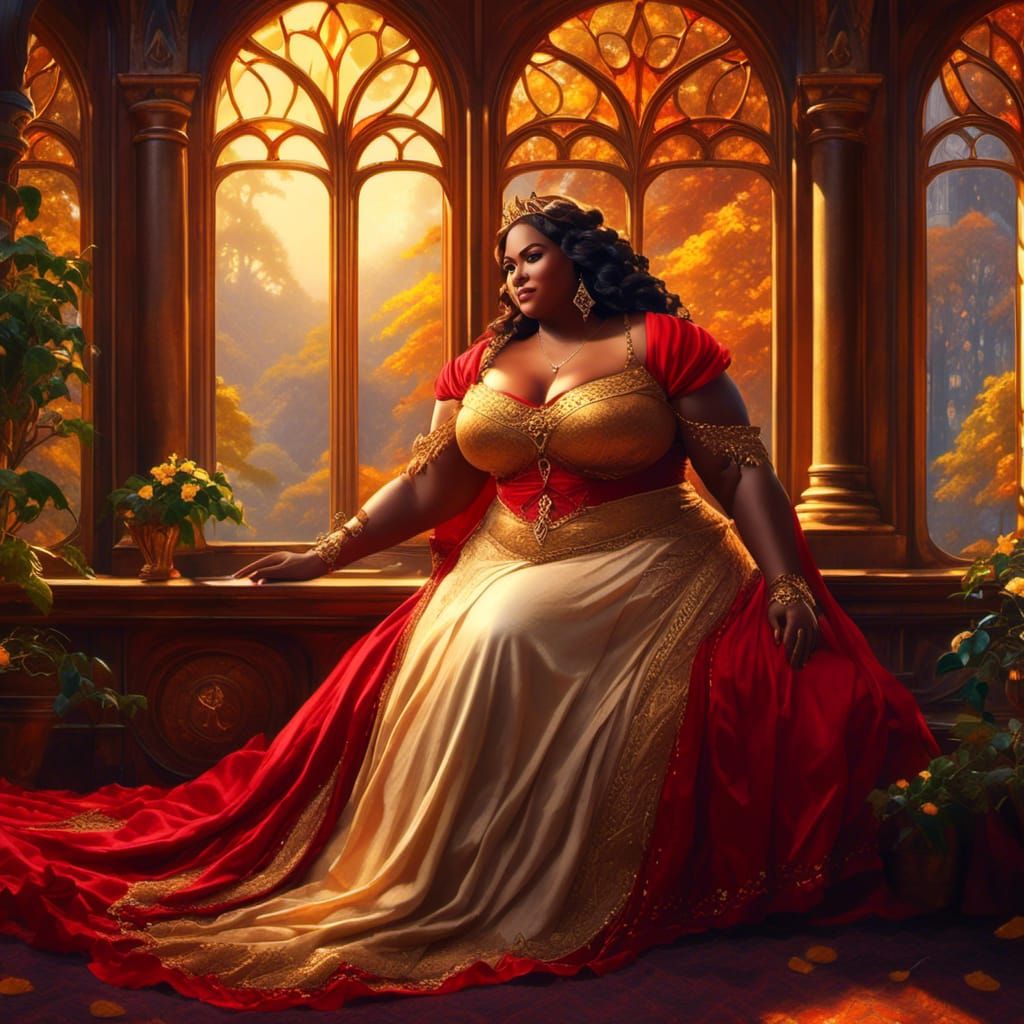 Plus-Sized Queen - AI Generated Artwork - NightCafe Creator