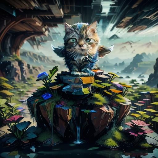 A stunning scene of an incredible impossible architecturally designed ...