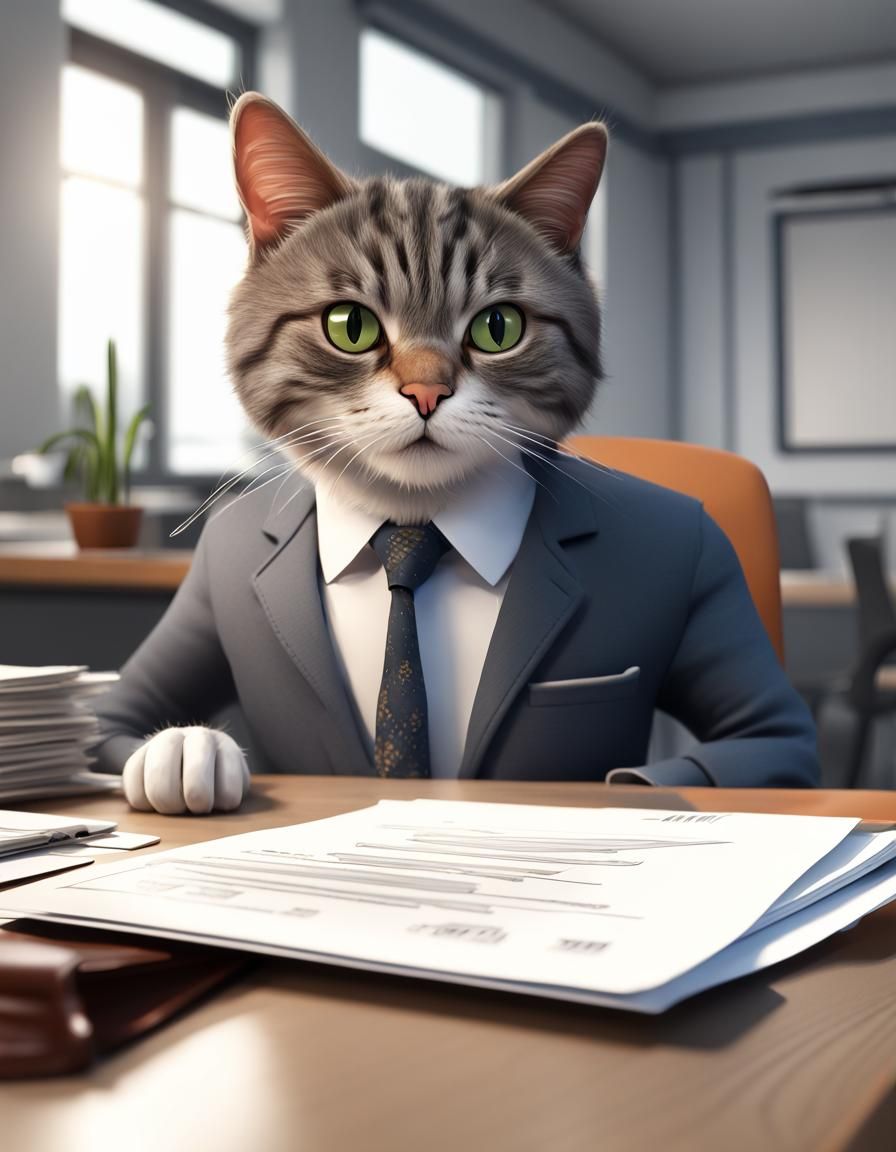 Corporate Cat - AI Generated Artwork - NightCafe Creator