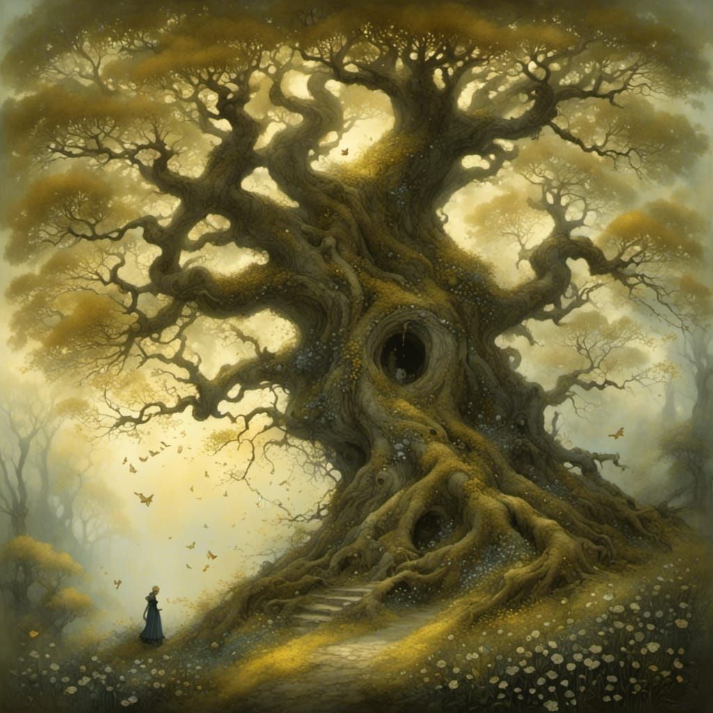 ancient tree - AI Generated Artwork - NightCafe Creator