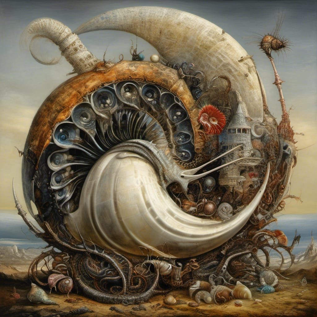 CRYPTID ALBINO RHINOCEROS HERMIT CRAB SHELL GAME #2 - AI Generated ...