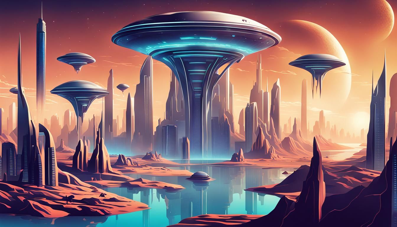 Sci Fi City - AI Generated Artwork - NightCafe Creator