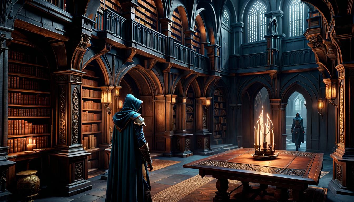 Dungeon Library - AI Generated Artwork - NightCafe Creator