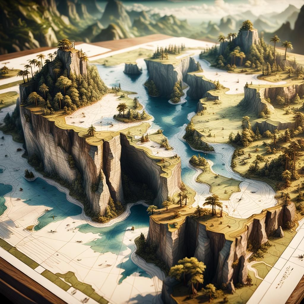 3D Map - AI Generated Artwork - NightCafe Creator
