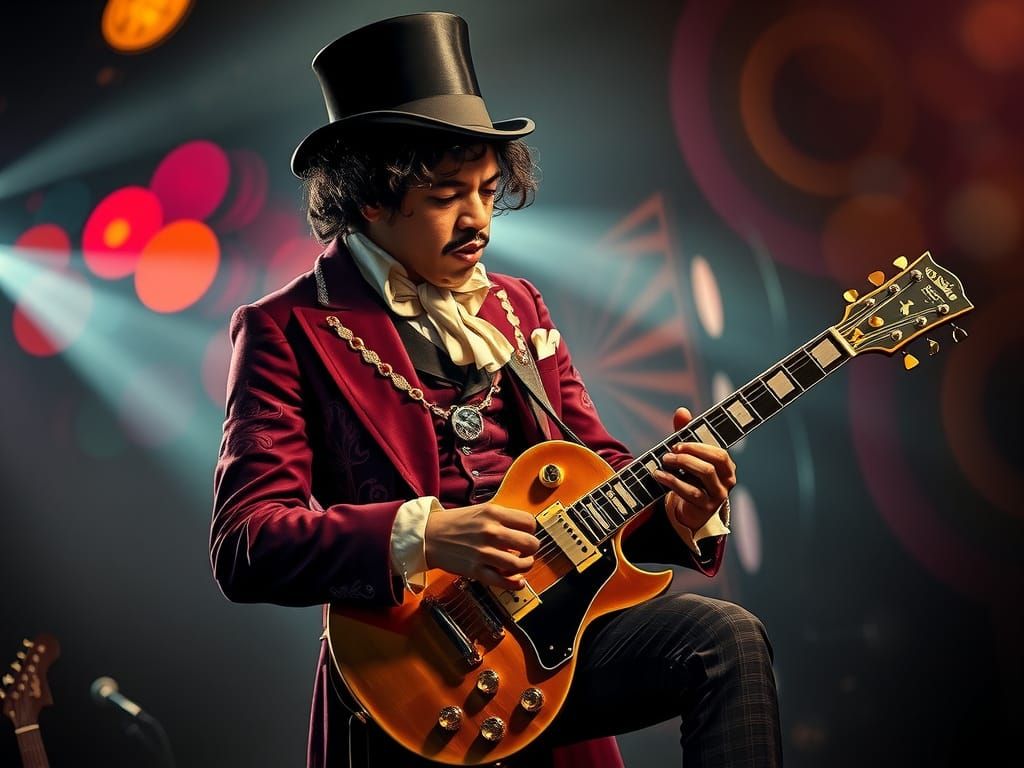 Jimmy Hendrix in victorian dress - Jimmy Hendrix in victoria...