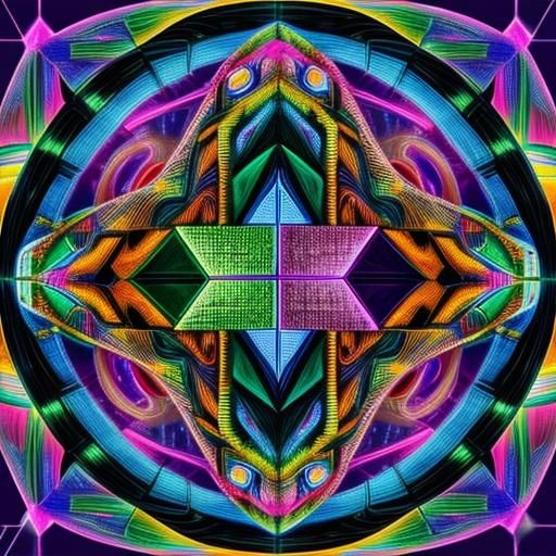 Bismuth showing and endless perfect pattern in bio... - AI Art