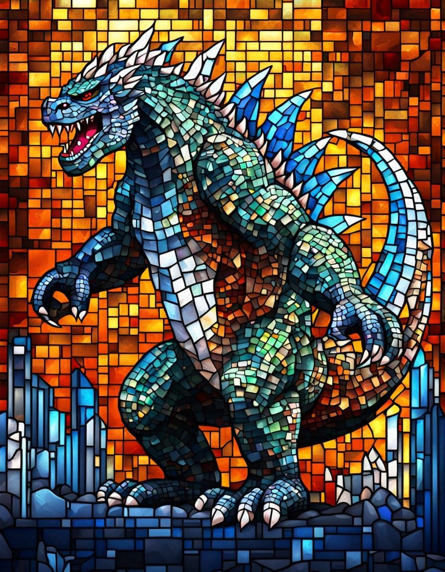 Mosaic Monster - Godzilla - Mosaic Monster - Godzilla