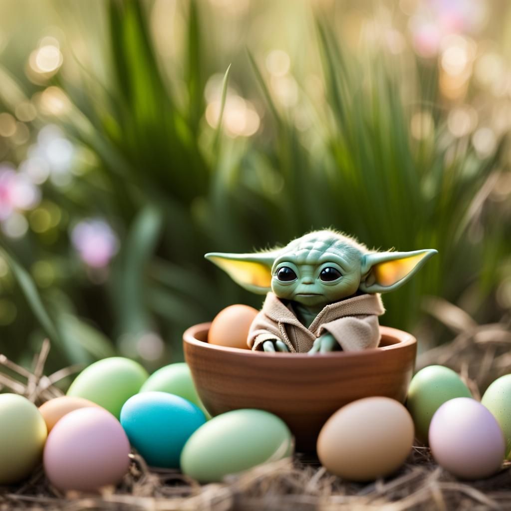 Grogu at an Easter Egg Hunt (series) - AI Generated Artwork - NightCafe ...