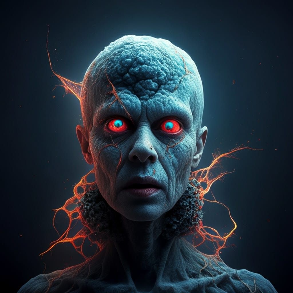 about one week after spore contamination, the victims mutate into ...