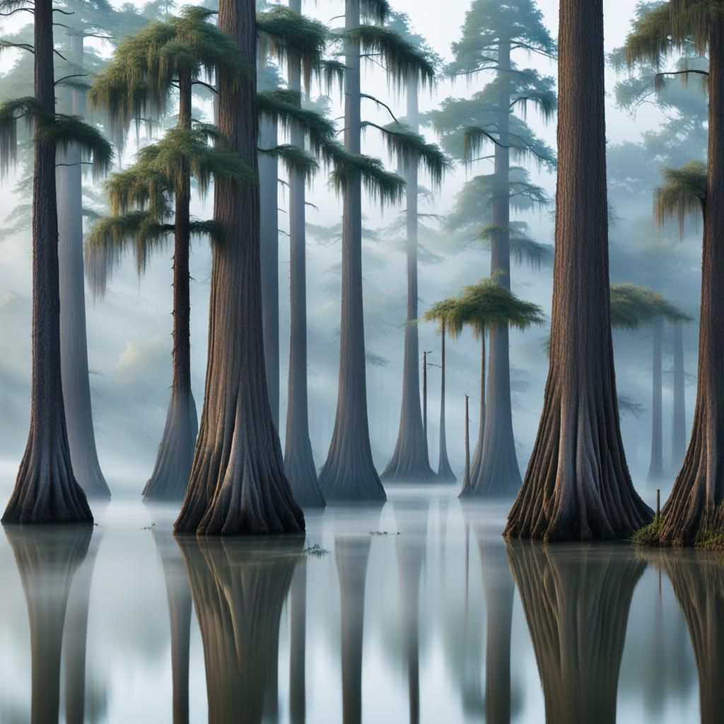 Bayou morning - AI Generated Artwork - NightCafe Creator