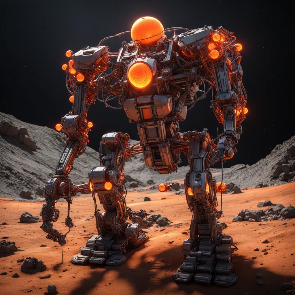 Moon Mech - AI Generated Artwork - NightCafe Creator
