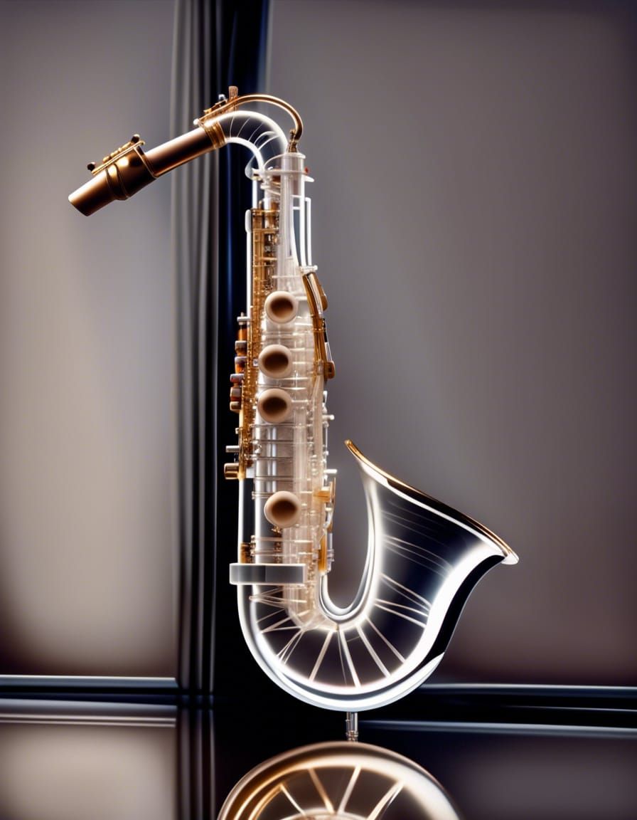 Glass Saxophone - AI Generated Artwork - NightCafe Creator