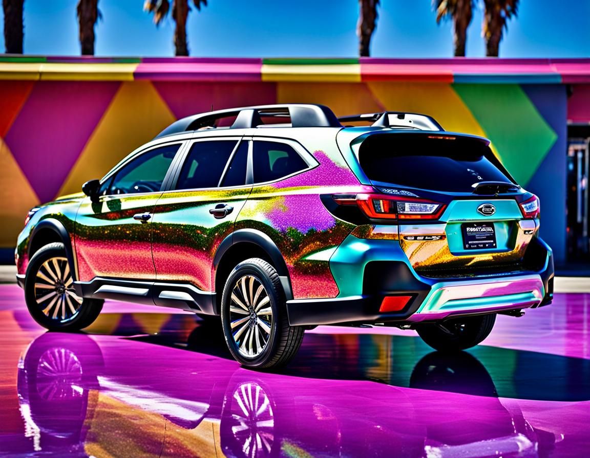 A 2021 Subaru Outback with a Glittery Paintjob - AI Generated Artwork ...