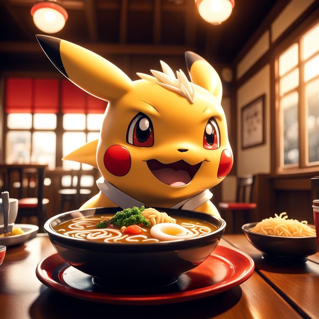 Pokemon and Ramen - AI Generated Artwork - NightCafe Creator
