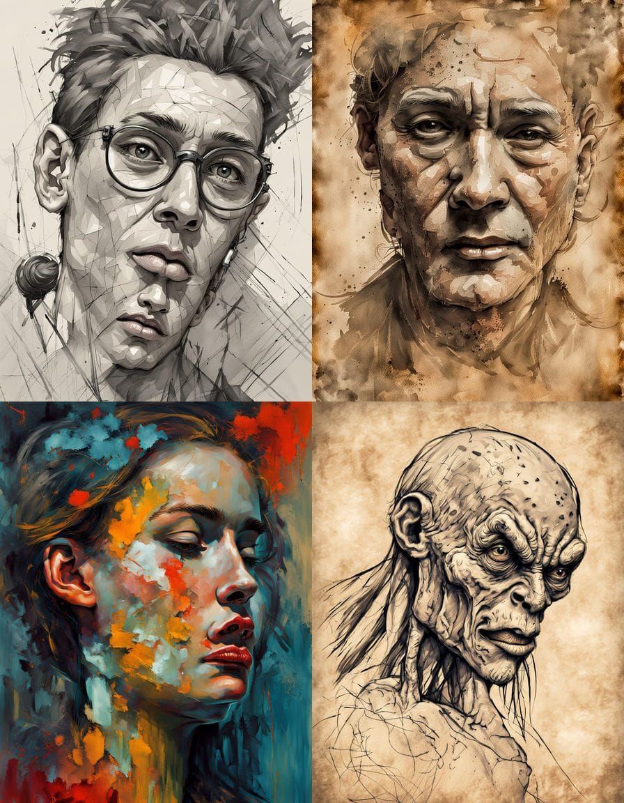 Distorted Human Form in a Hazy, Low-Resolution Dra... - AI Art