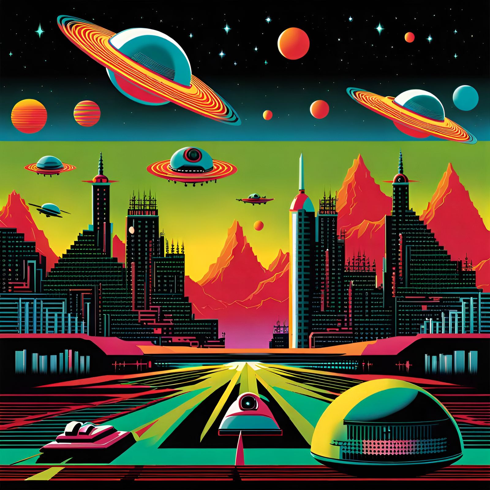 Retro Future - AI Generated Artwork - NightCafe Creator