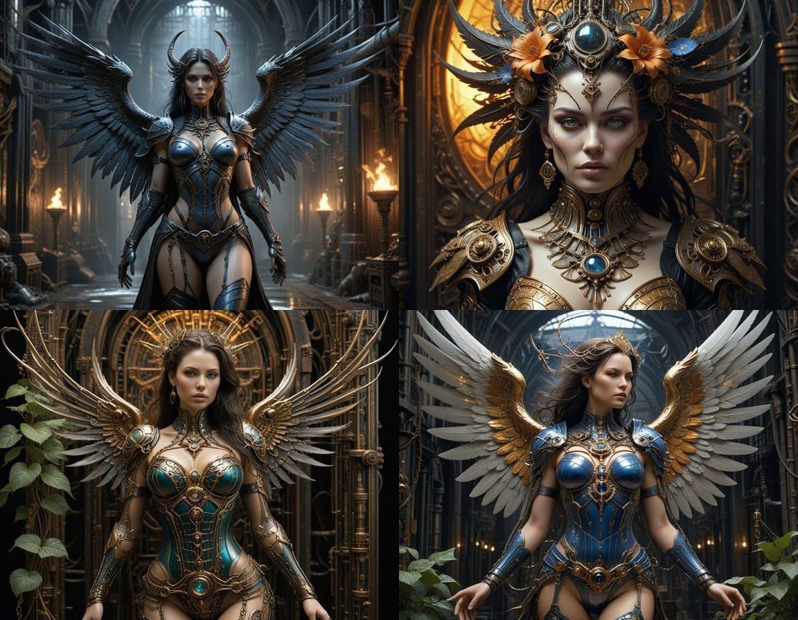 Female archangel. The mighty power of creation. Glittering. Esoteric maximalist. Extraordinarily ...