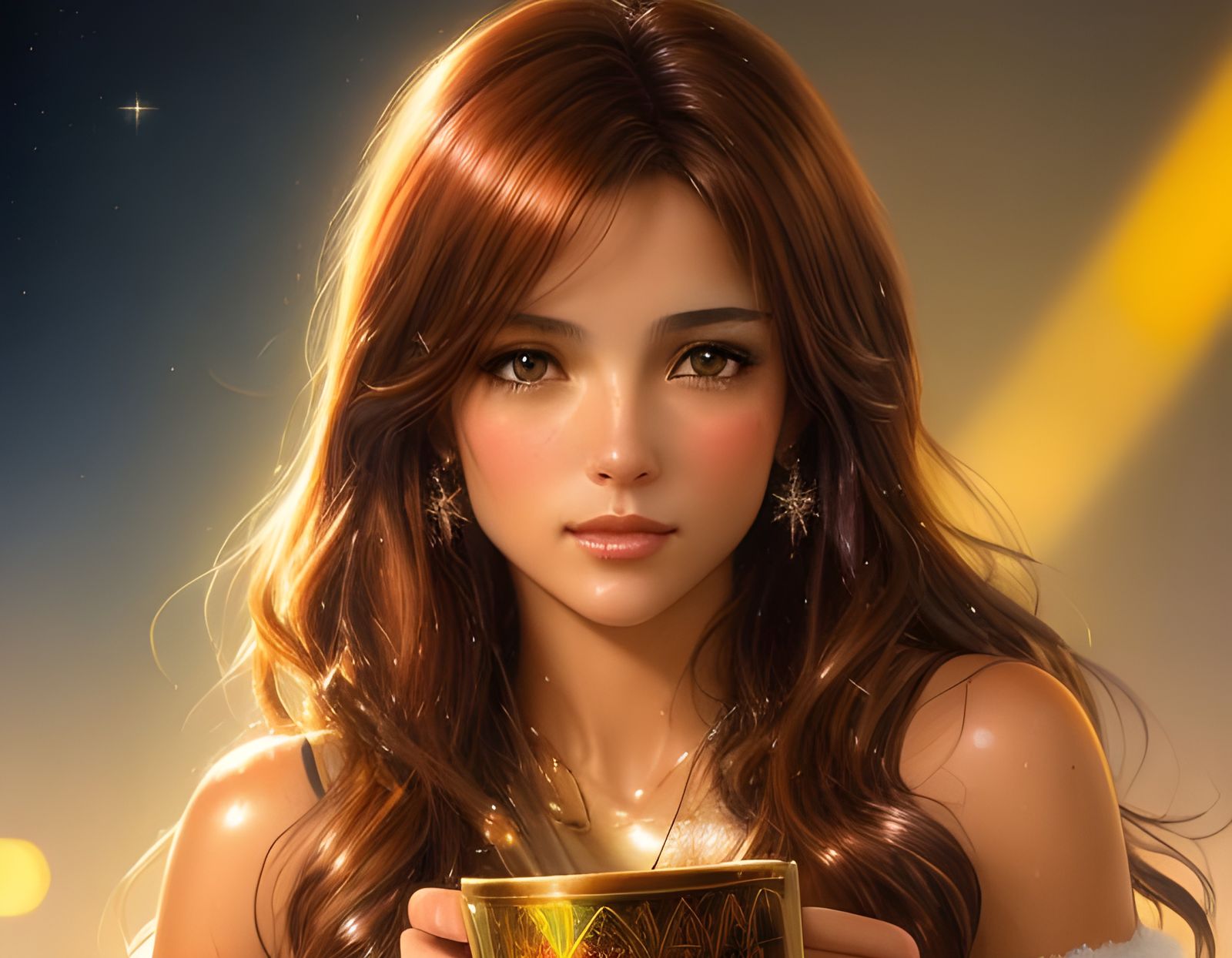 Triple Carmel machioto coffee,color corrected complementary colors ...