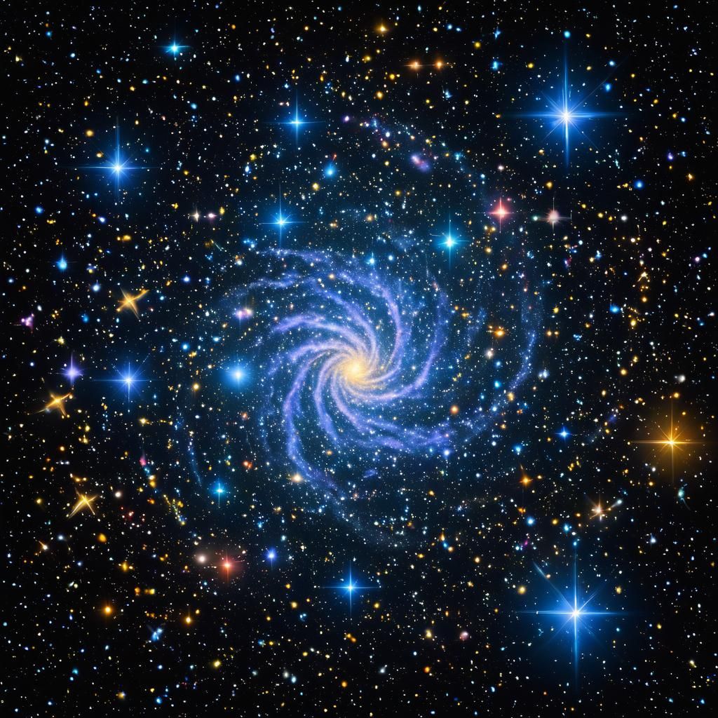 Spiraling Star gathering - AI Generated Artwork - NightCafe Creator