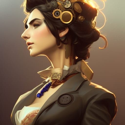 Steampunk Office Worker - AI Generated Artwork - NightCafe Creator