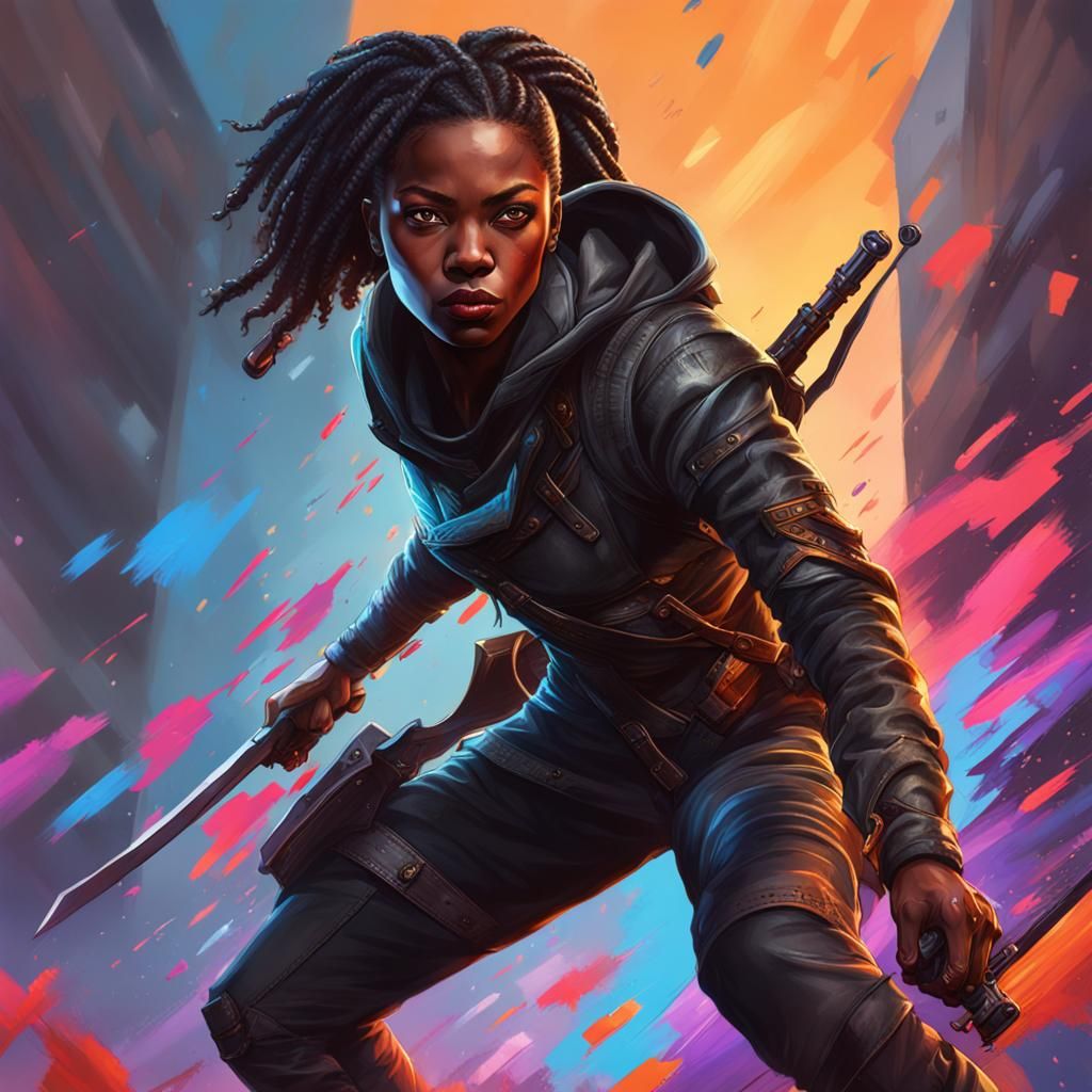 black female assassin - AI Generated Artwork - NightCafe Creator