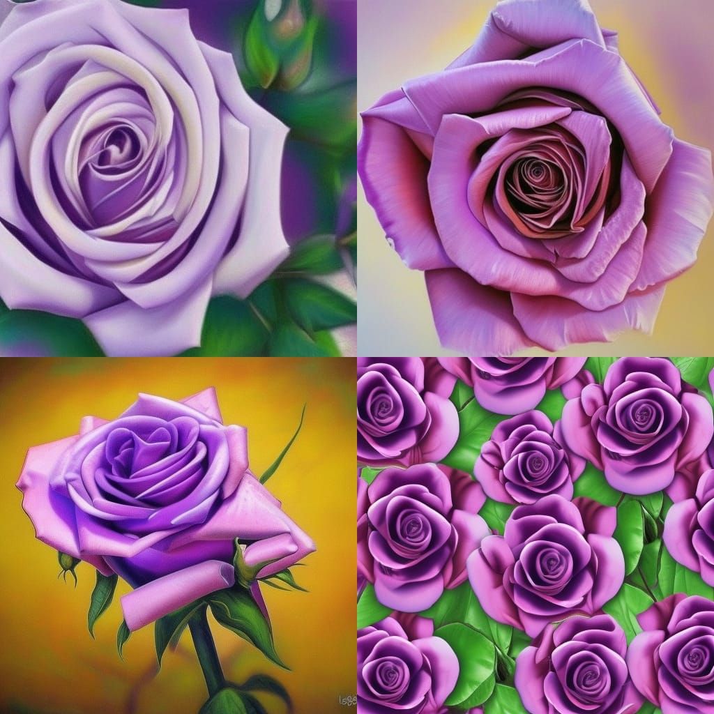Purple Roses 2 - AI Generated Artwork - NightCafe Creator