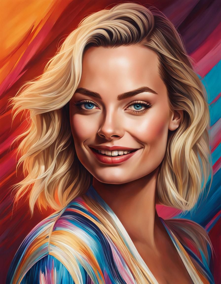 Margot Robbie , actress , portrait - AI Generated Artwork - NightCafe ...