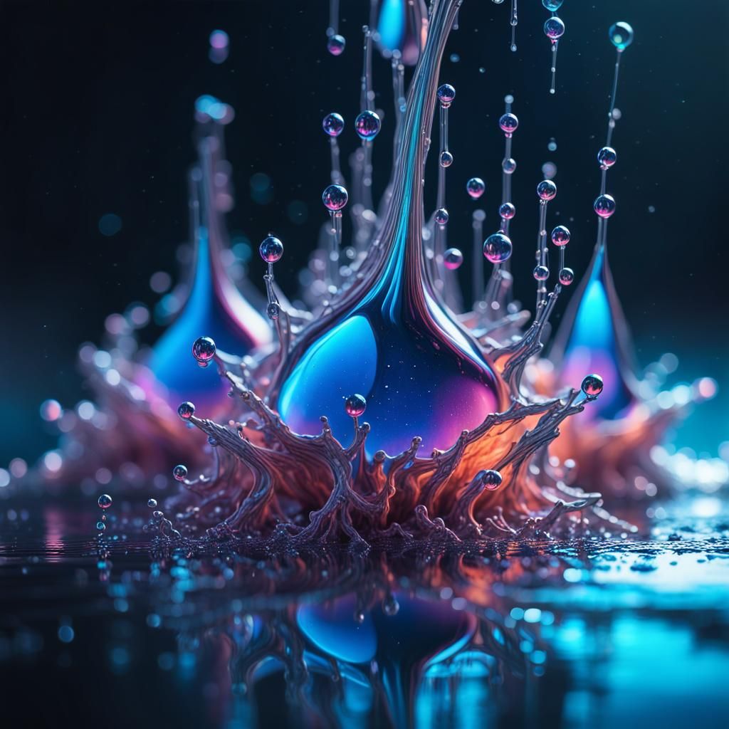 Water drops… - AI Generated Artwork - NightCafe Creator