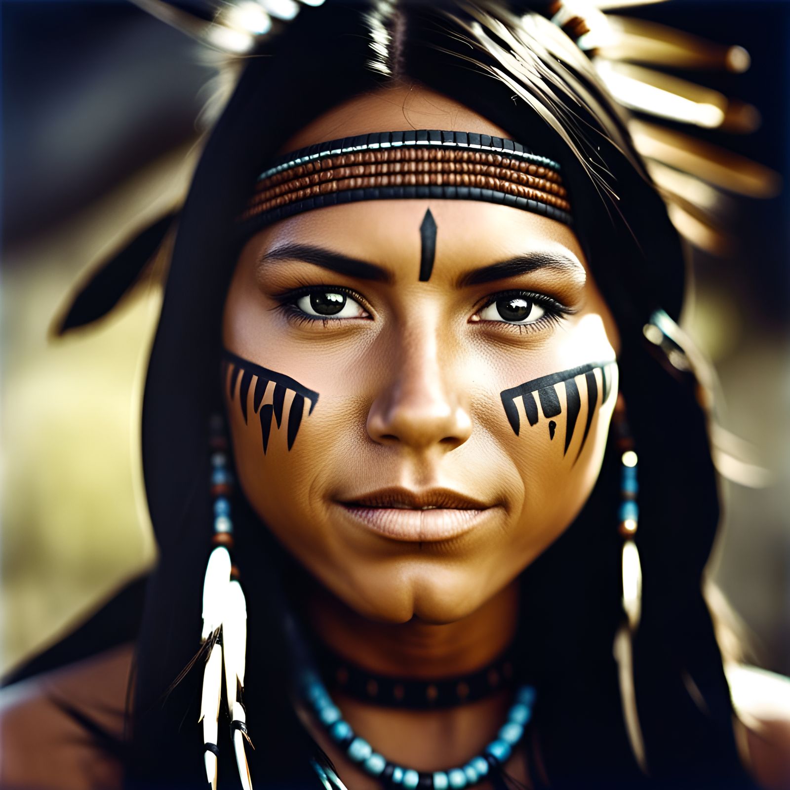 Native American Woman - AI Generated Artwork - NightCafe Creator