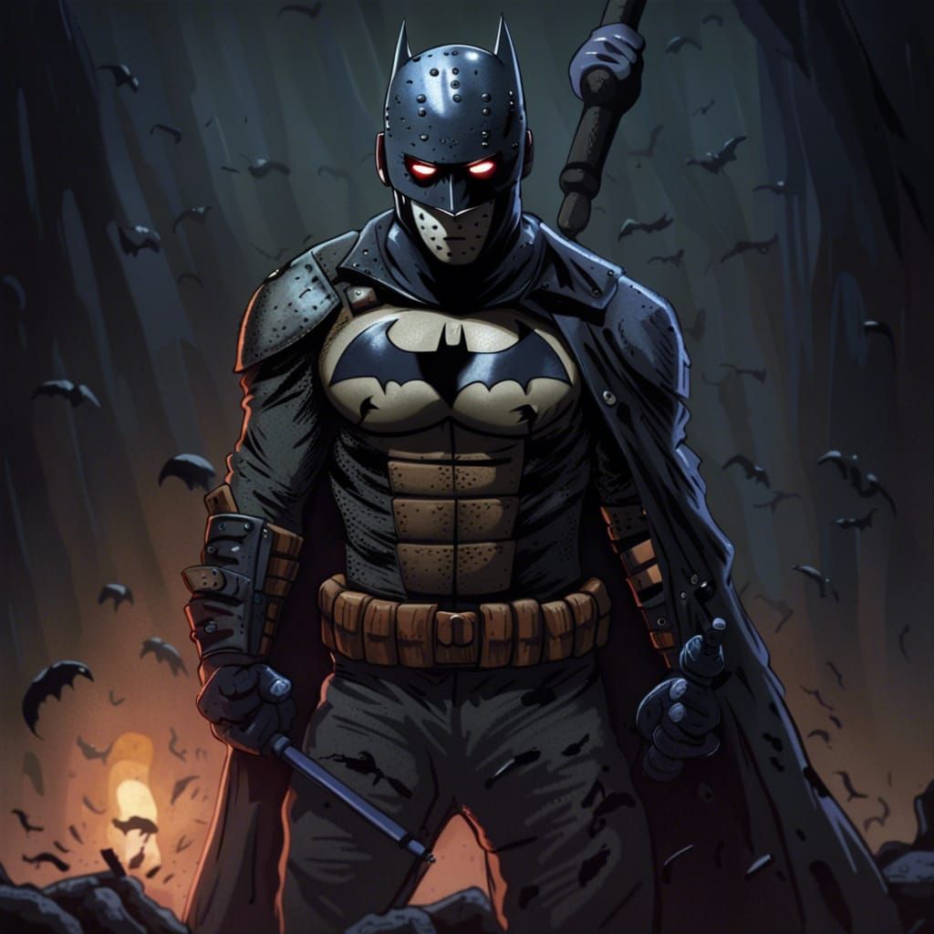 Batman but he's Jason Voorhees - AI Generated Artwork - NightCafe Creator