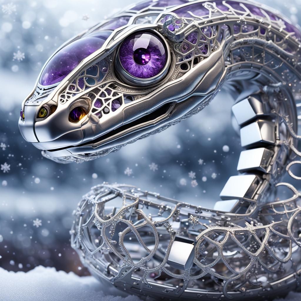 cyber snake - AI Generated Artwork - NightCafe Creator