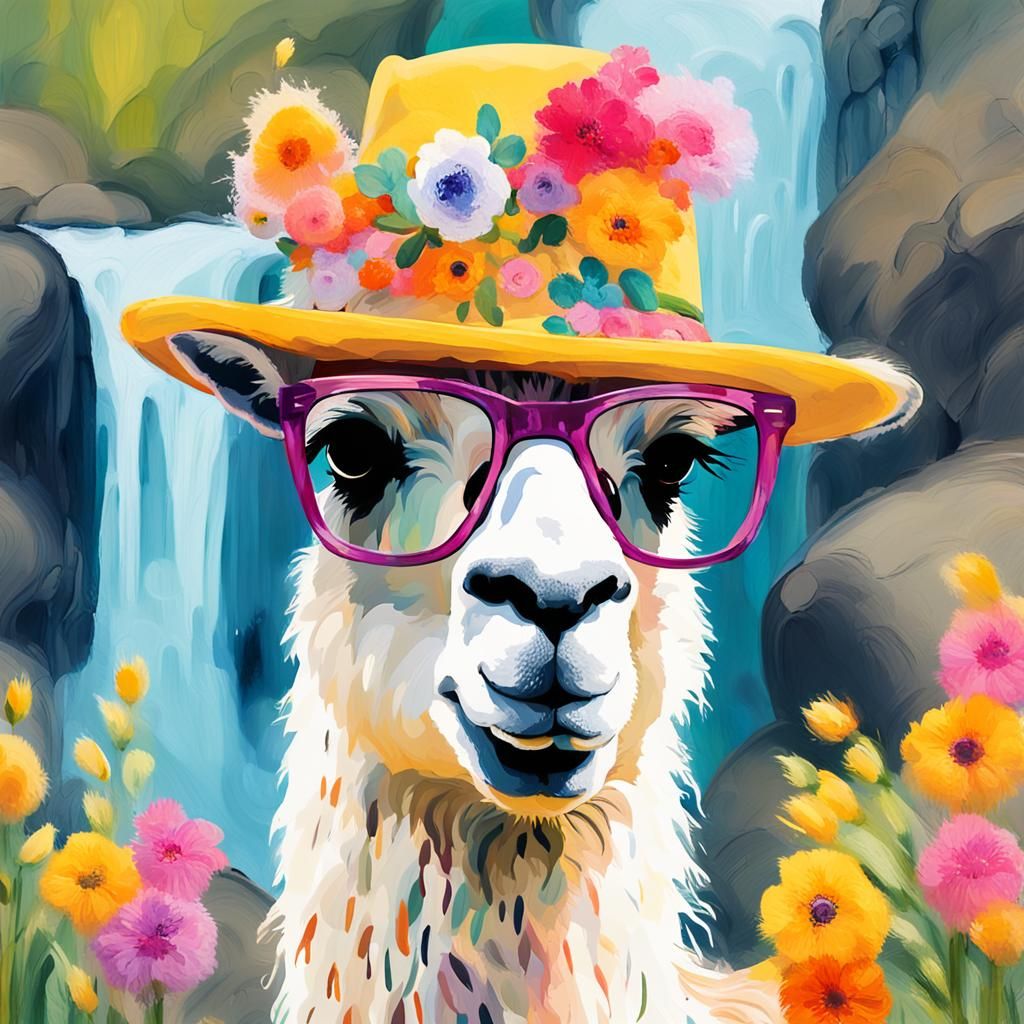 Spring Llama - AI Generated Artwork - NightCafe Creator