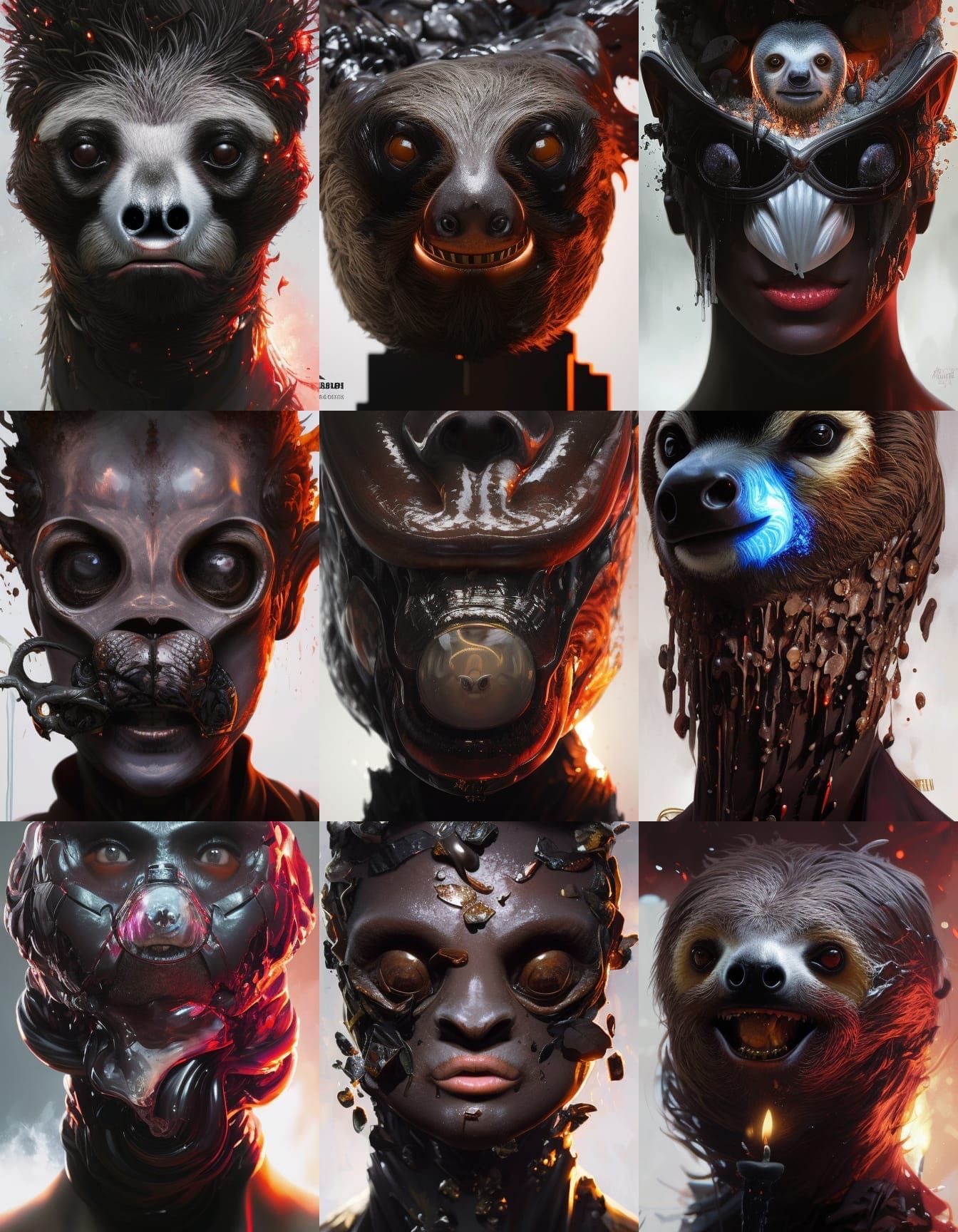 Wax "sloths" - AI Generated Artwork - NightCafe Creator