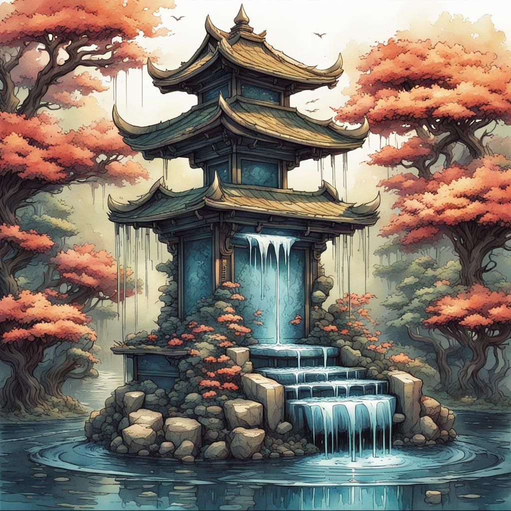 waterfountains - AI Generated Artwork - NightCafe Creator
