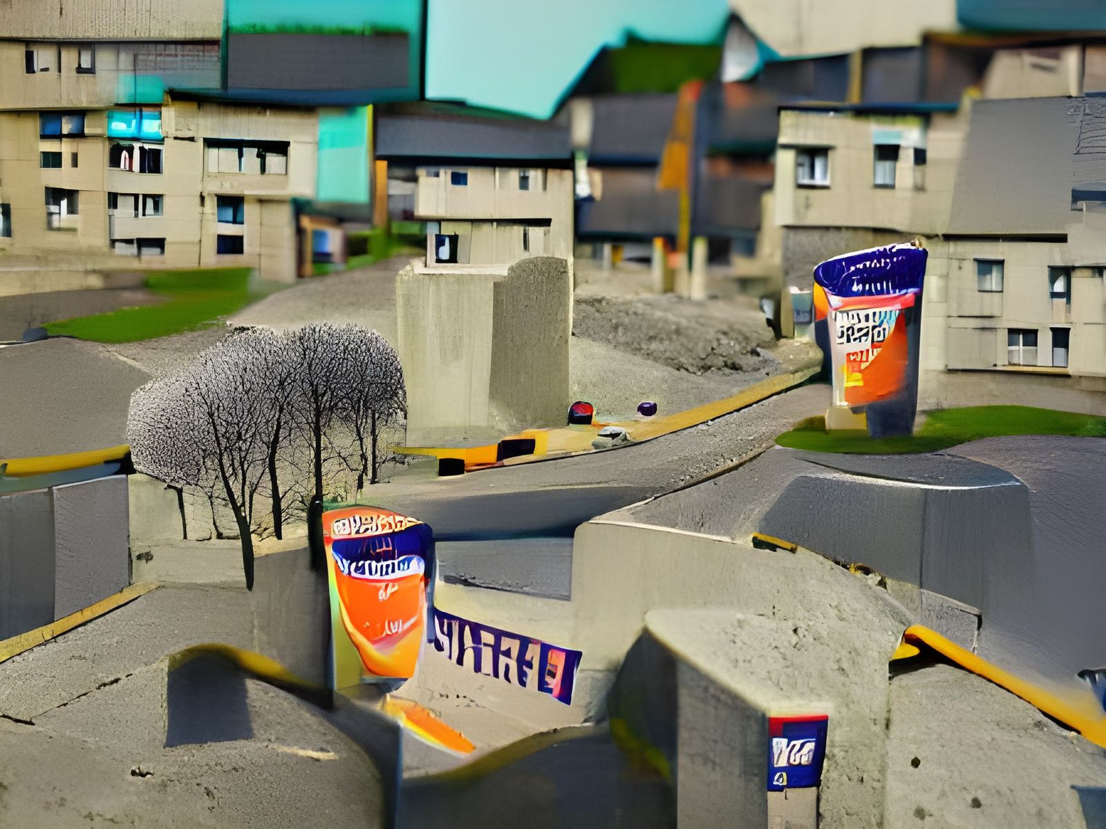 Life in a Northern Town - Concrete - AI Generated Artwork - NightCafe ...