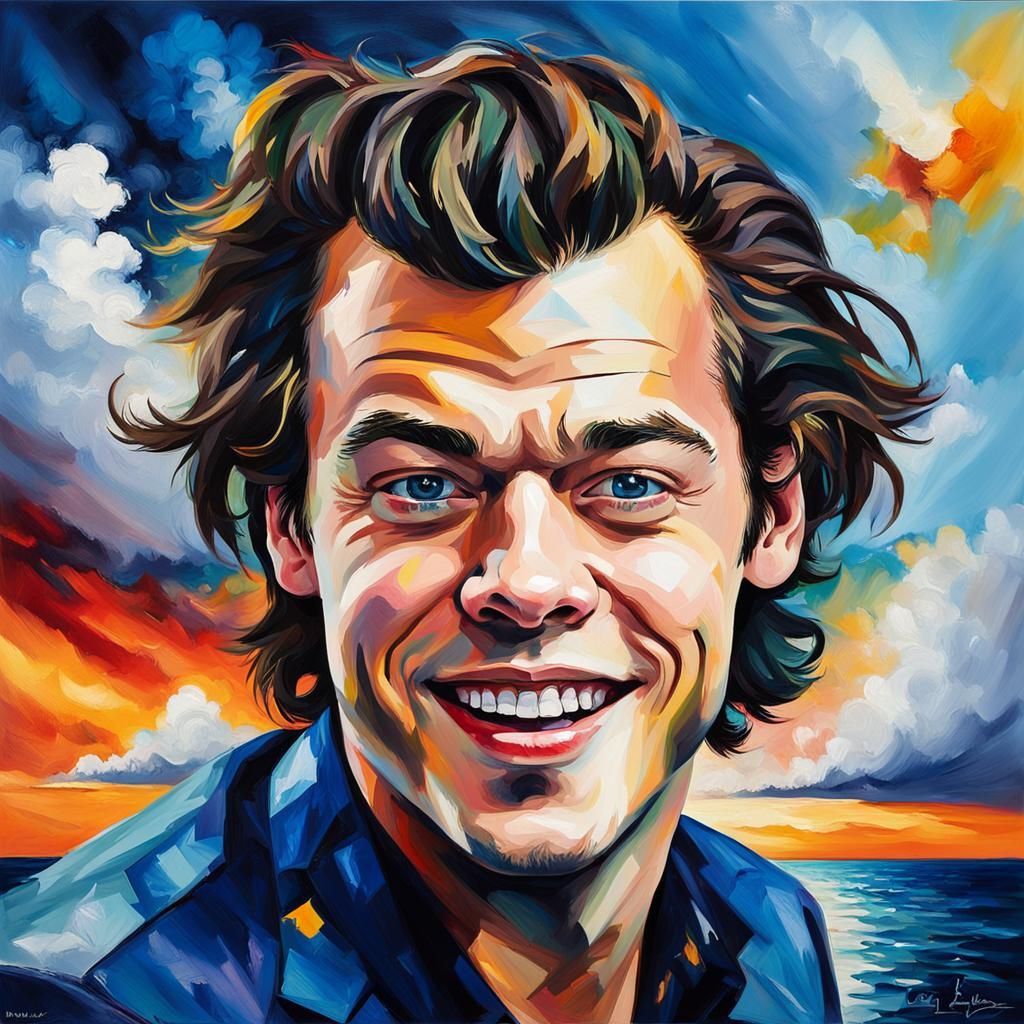 Harry Styles portrait 3 - AI Generated Artwork - NightCafe Creator