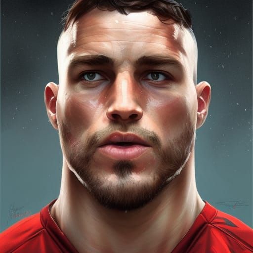 Portrait Rugby player - AI Generated Artwork - NightCafe Creator