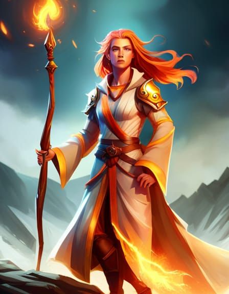 Fire Elementalist Novice - AI Generated Artwork - NightCafe Creator