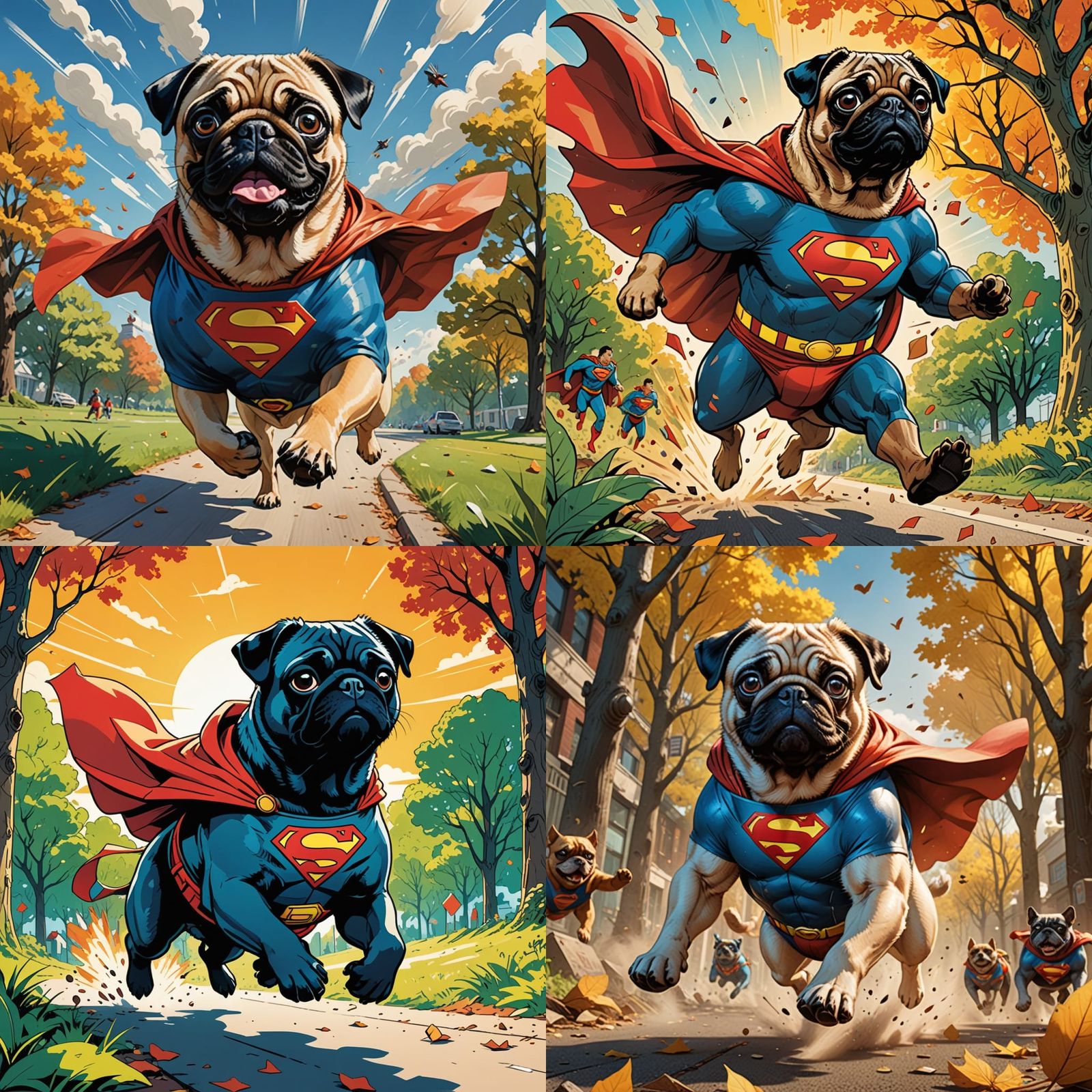 Superpug - Pug as Supernan Chases Squirrel in Adorable Comi...