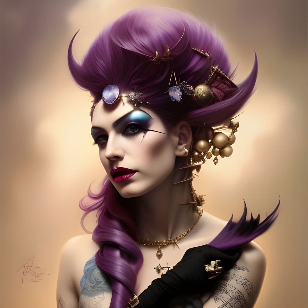 Punk Rock Queen - AI Generated Artwork - NightCafe Creator