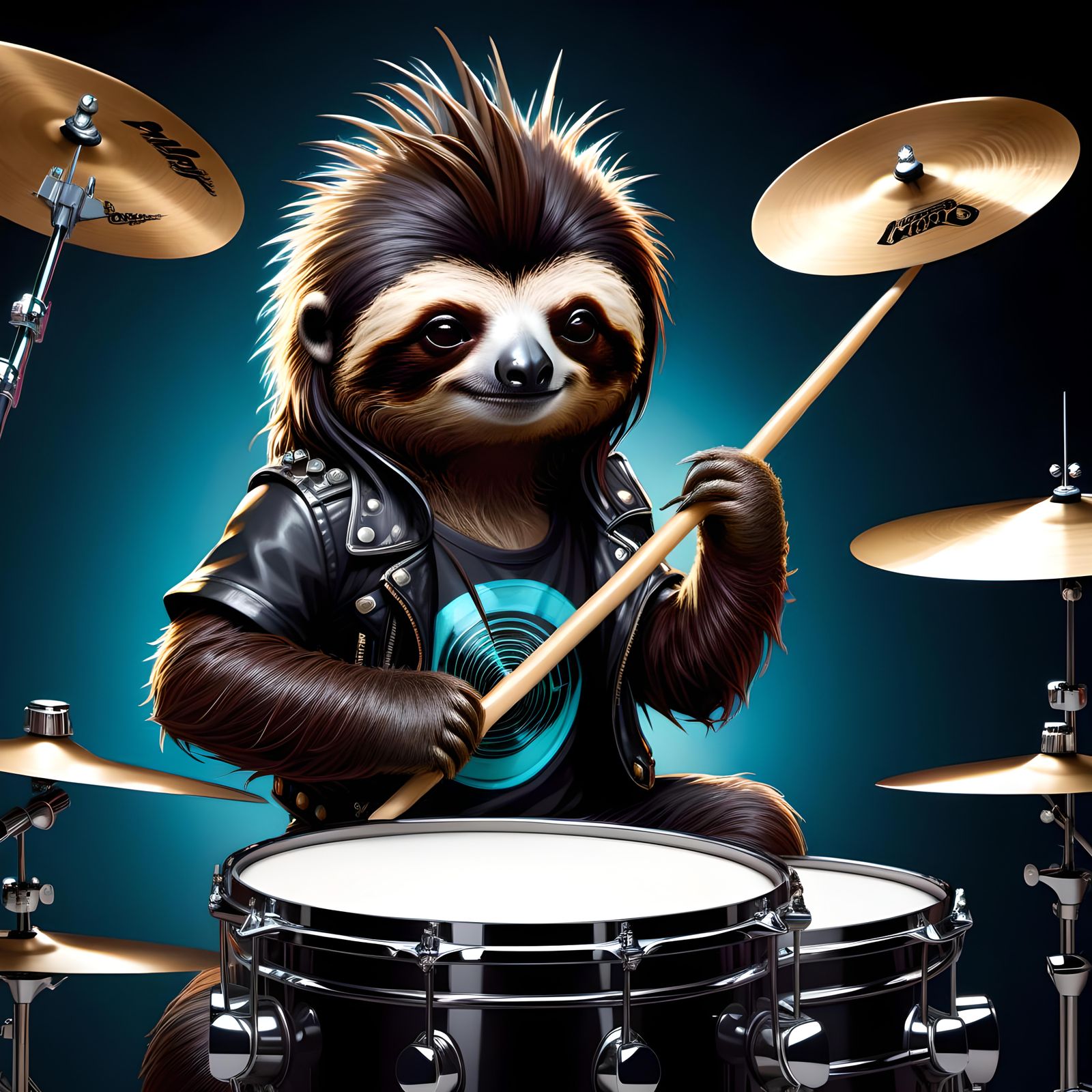 Rocker Sloth (Continued) - AI Generated Artwork - NightCafe Creator