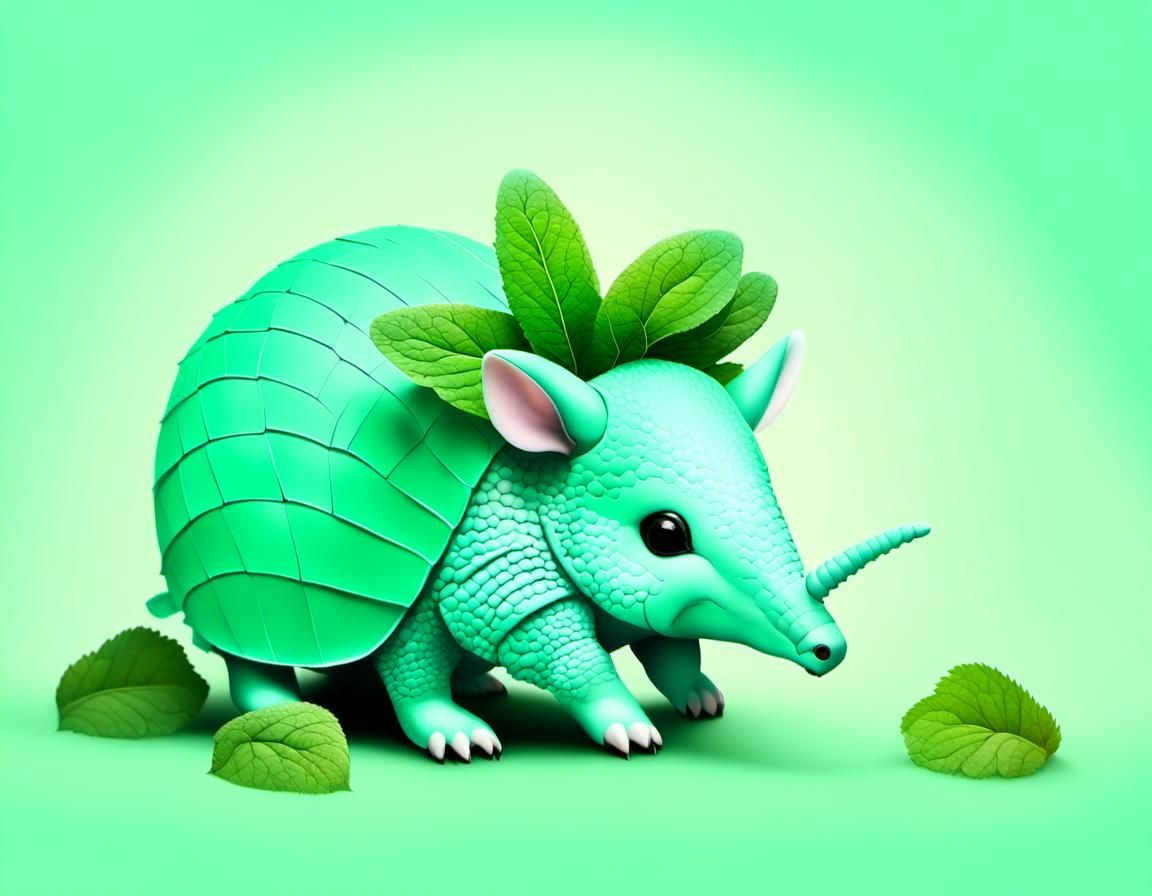 Mint Fairy Armadillo - AI Generated Artwork - NightCafe Creator
