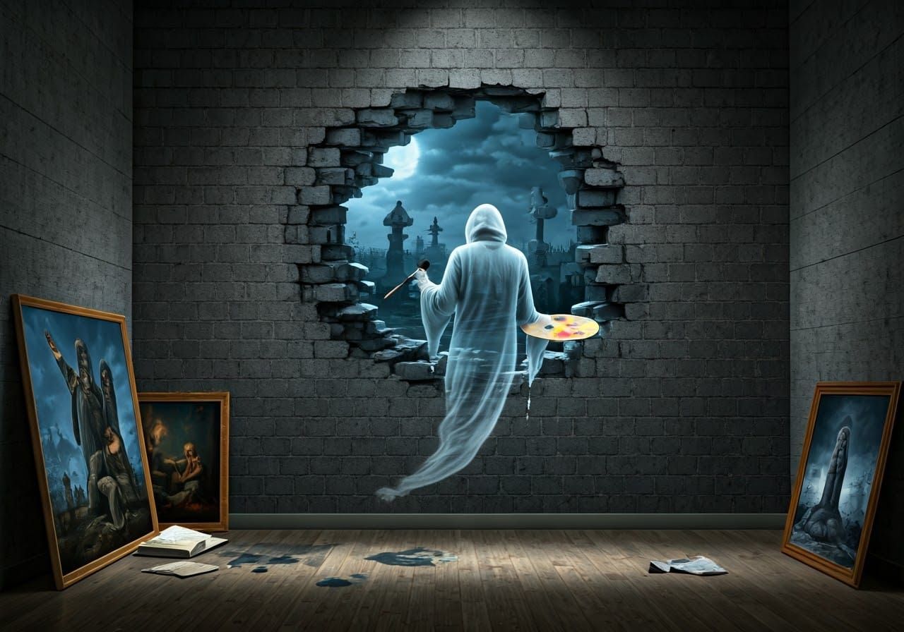 Ethereal Spirit Artist Creates Mournful Masterpiec... - AI Art