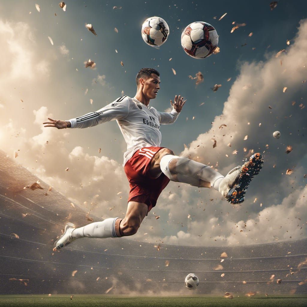 Ronaldo on his way - AI Generated Artwork - NightCafe Creator